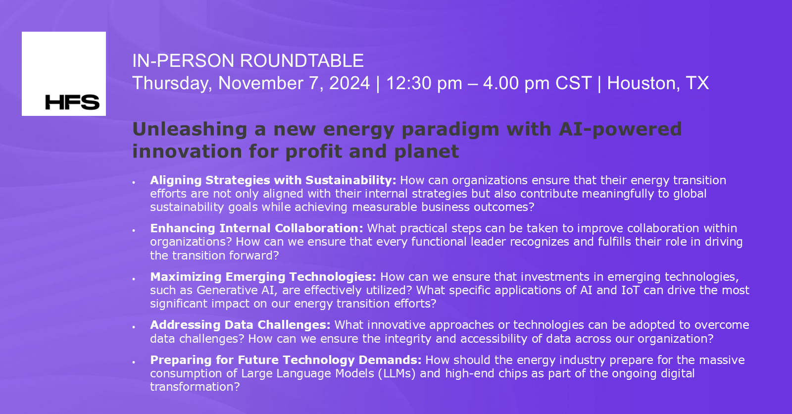 HFS Digital Roundtables - HFS Research