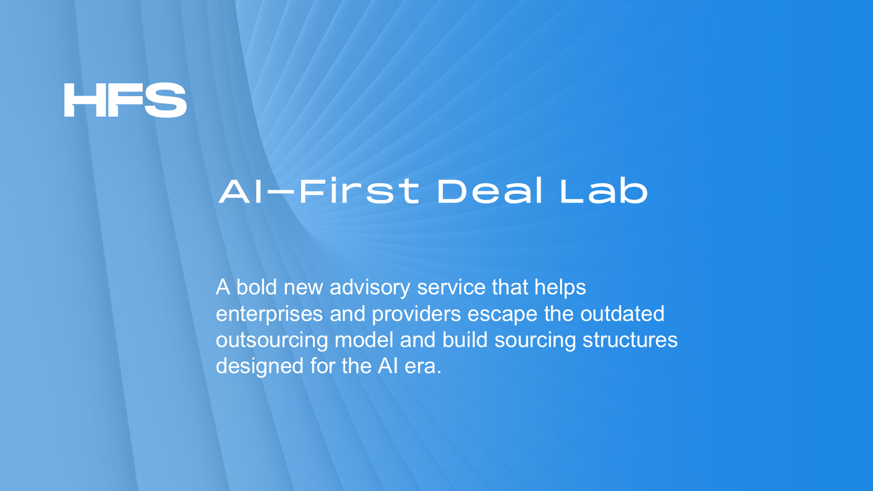 AI-First Deal Lab - HFS Research