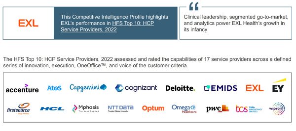 EXL: Healthcare Providers (HCP) Services Capabilities, 2022 - HFS Research
