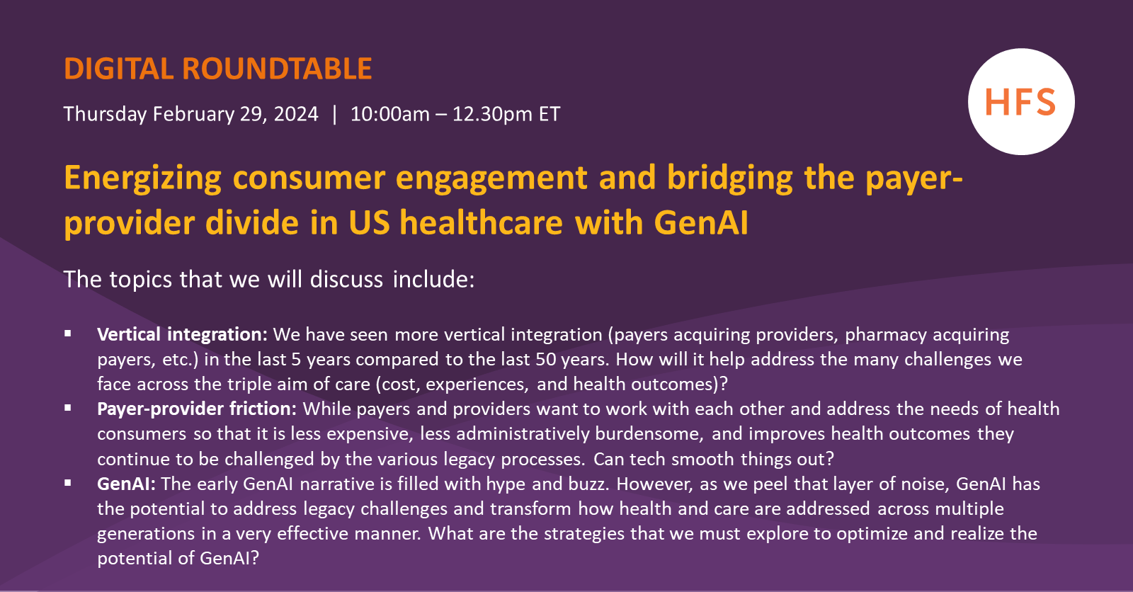 HFS Digital Roundtables - HFS Research