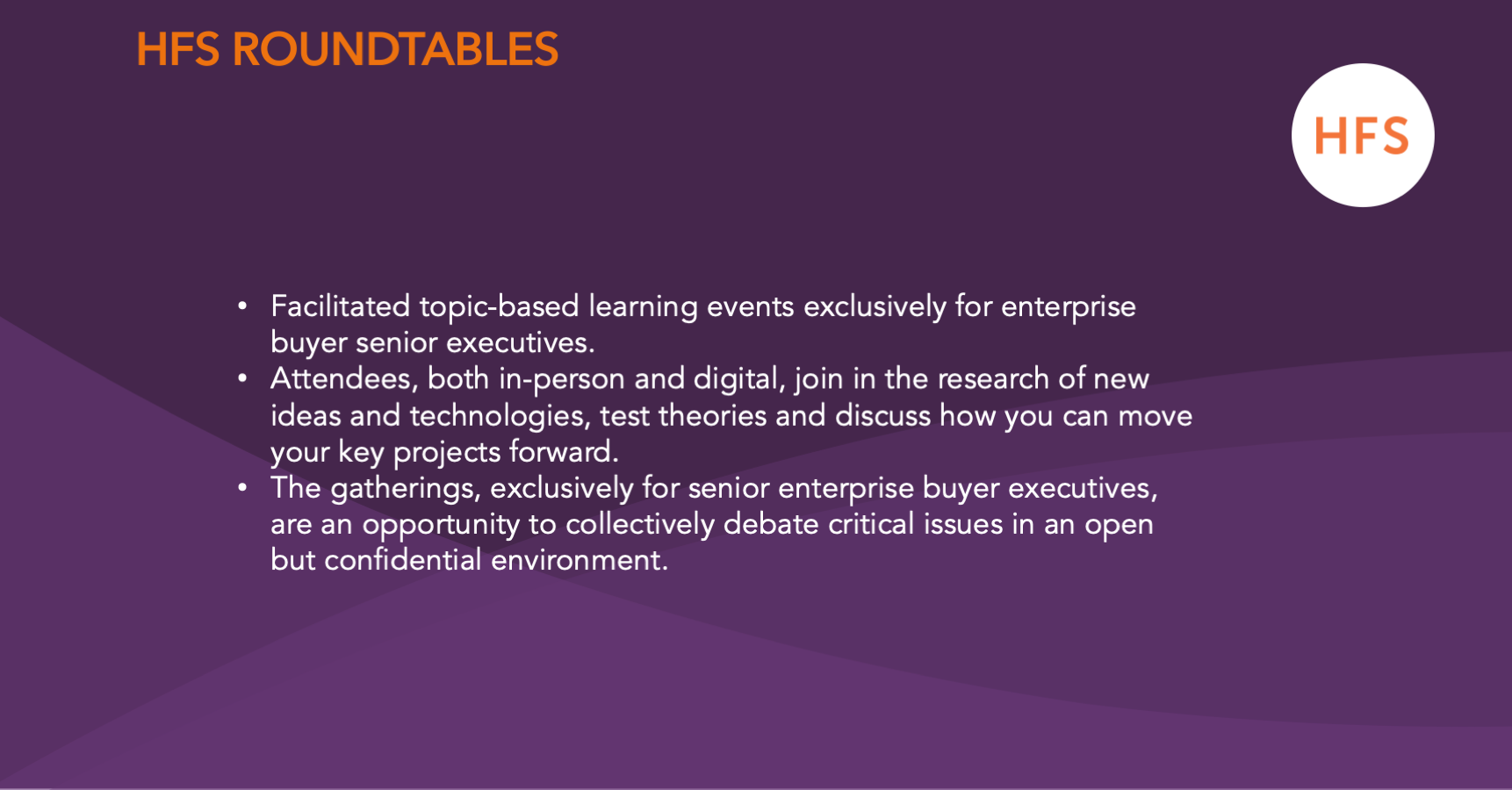 HFS Digital Roundtables - HFS Research