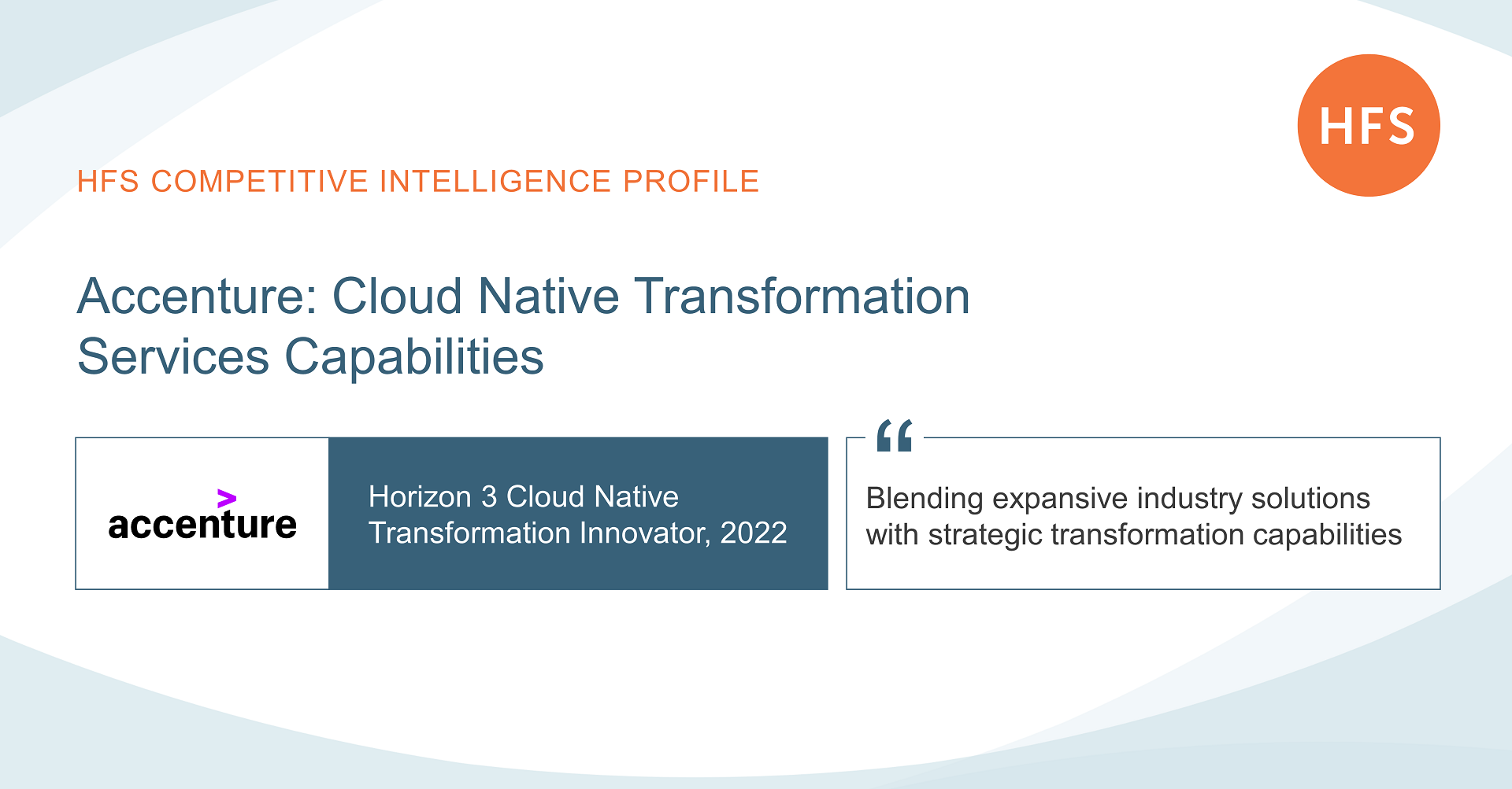 Accenture: Cloud Native Transformation Services Capabilities, 2022 ...
