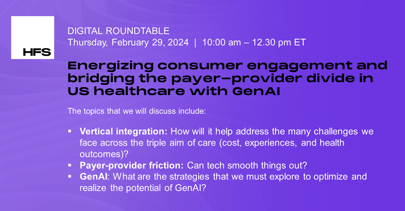 HFS Digital Roundtables - HFS Research