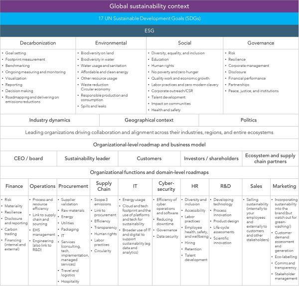 Framing sustainability: defining the global context and aligning ...