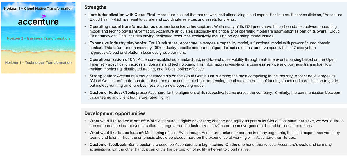 Accenture: Cloud Native Transformation Services Capabilities, 2022 - HFS Research