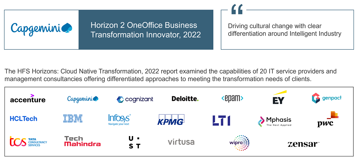 Capgemini: Cloud Native Transformation Services Capabilities, 2022 ...