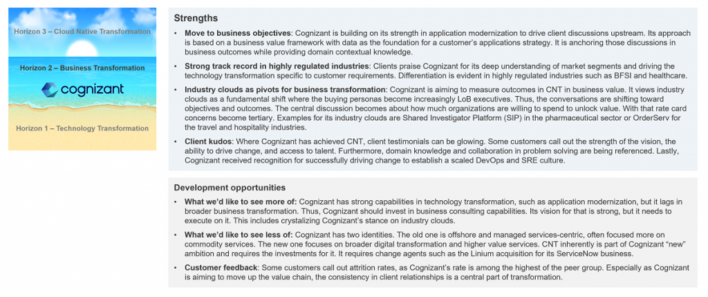 Cognizant: Cloud Native Transformation Services Capabilities, 2022 - HFS Research