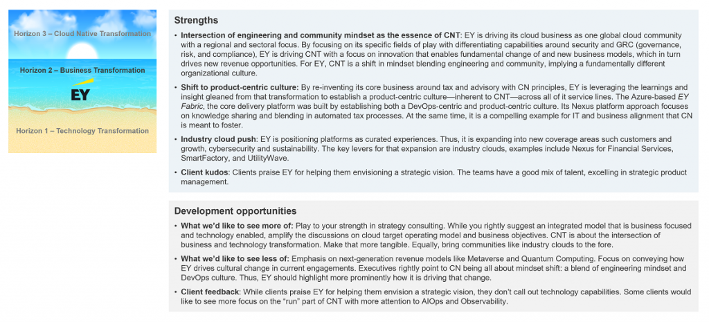 EY: Cloud Native Transformation Services Capabilities, 2022 - HFS Research