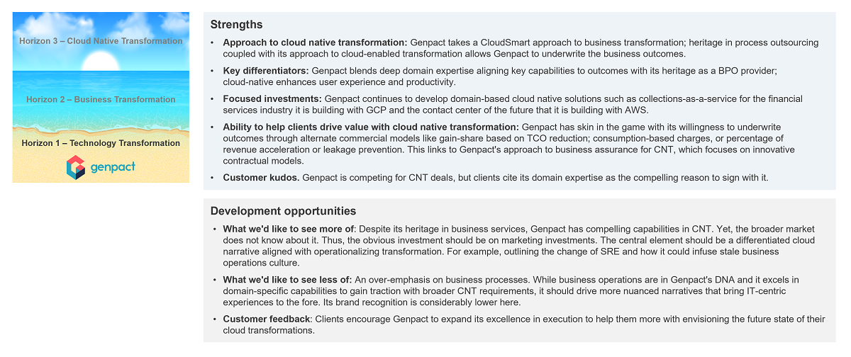 Genpact: Cloud Native Transformation Services Capabilities, 2022 - HFS Research
