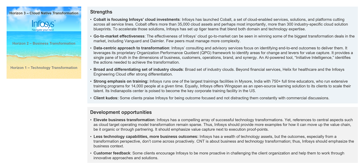 Infosys: Cloud Native Transformation Services Capabilities, 2022 - HFS Research
