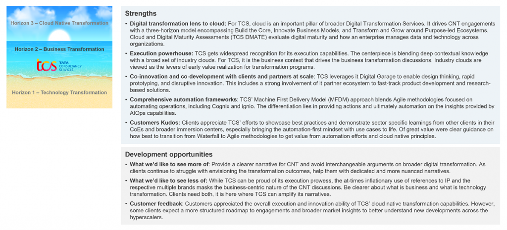 TCS: Cloud Native Transformation Services Capabilities, 2022 - HFS Research