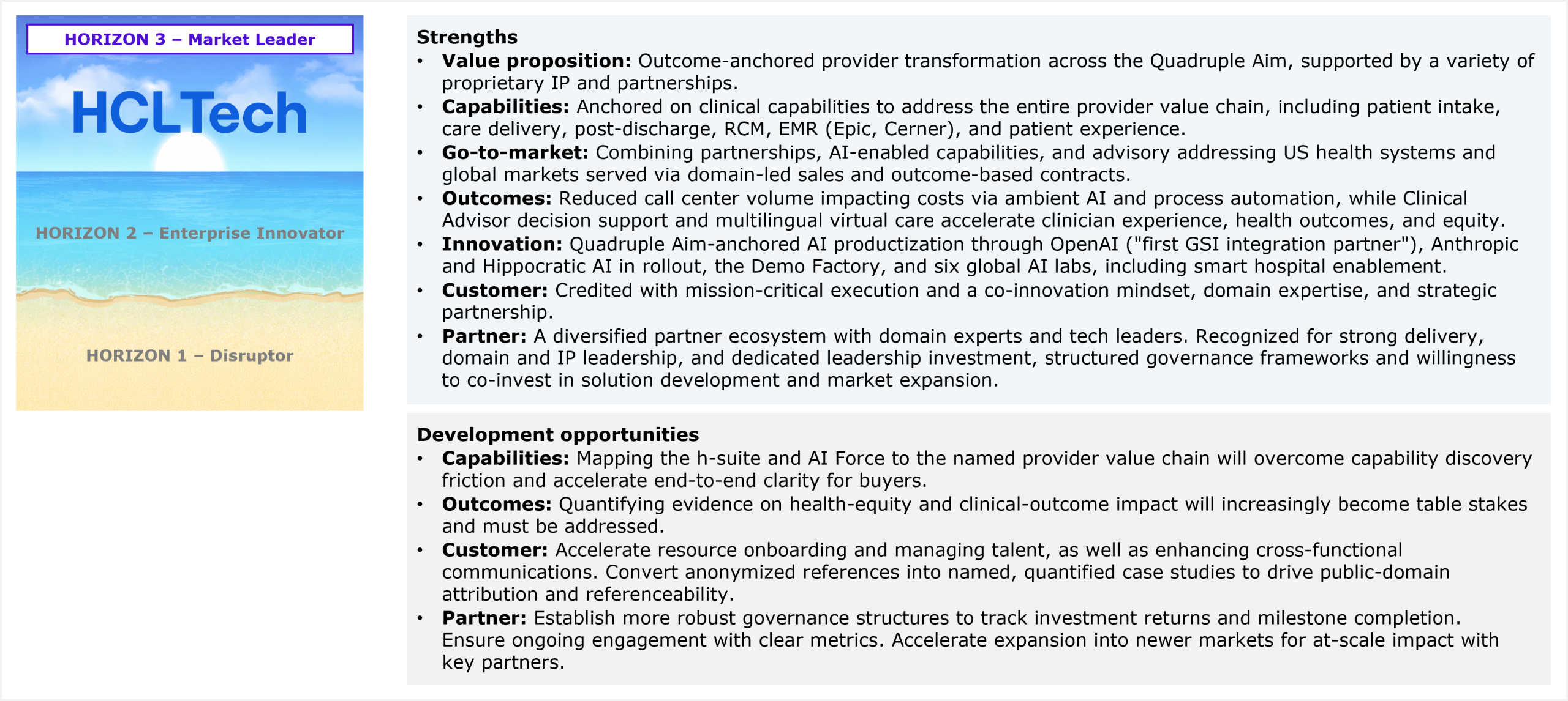 HCLTech: Services Capabilities for HCP, 2026 - HFS Research