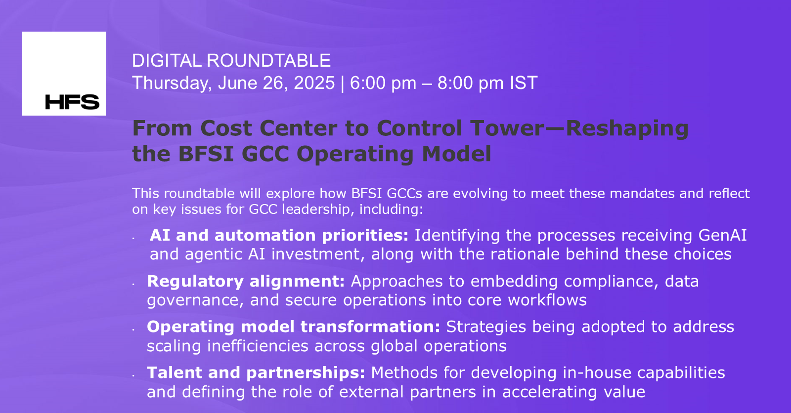 From Cost Center to Control Tower—Reshaping the BFSI GCC Operating ...