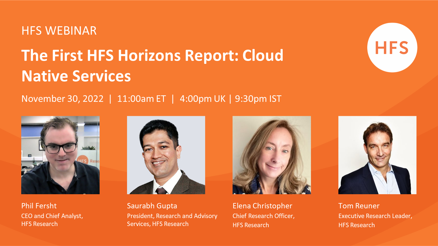 Replay: The First HFS Horizons Report: Cloud Native Services - HFS Research Replay: The First HFS Horizons Report: Cloud Native Services - HFS Research