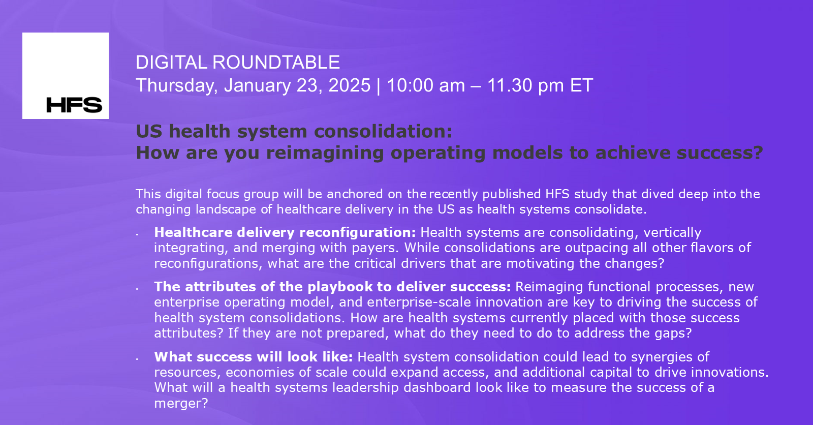 US health system consolidation: How are you reimagining operating ...
