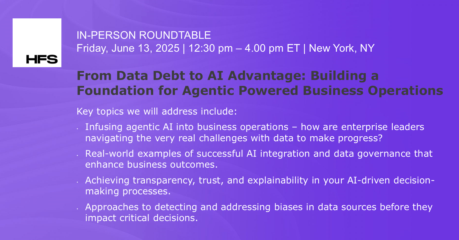 HFS Digital Roundtables - HFS Research